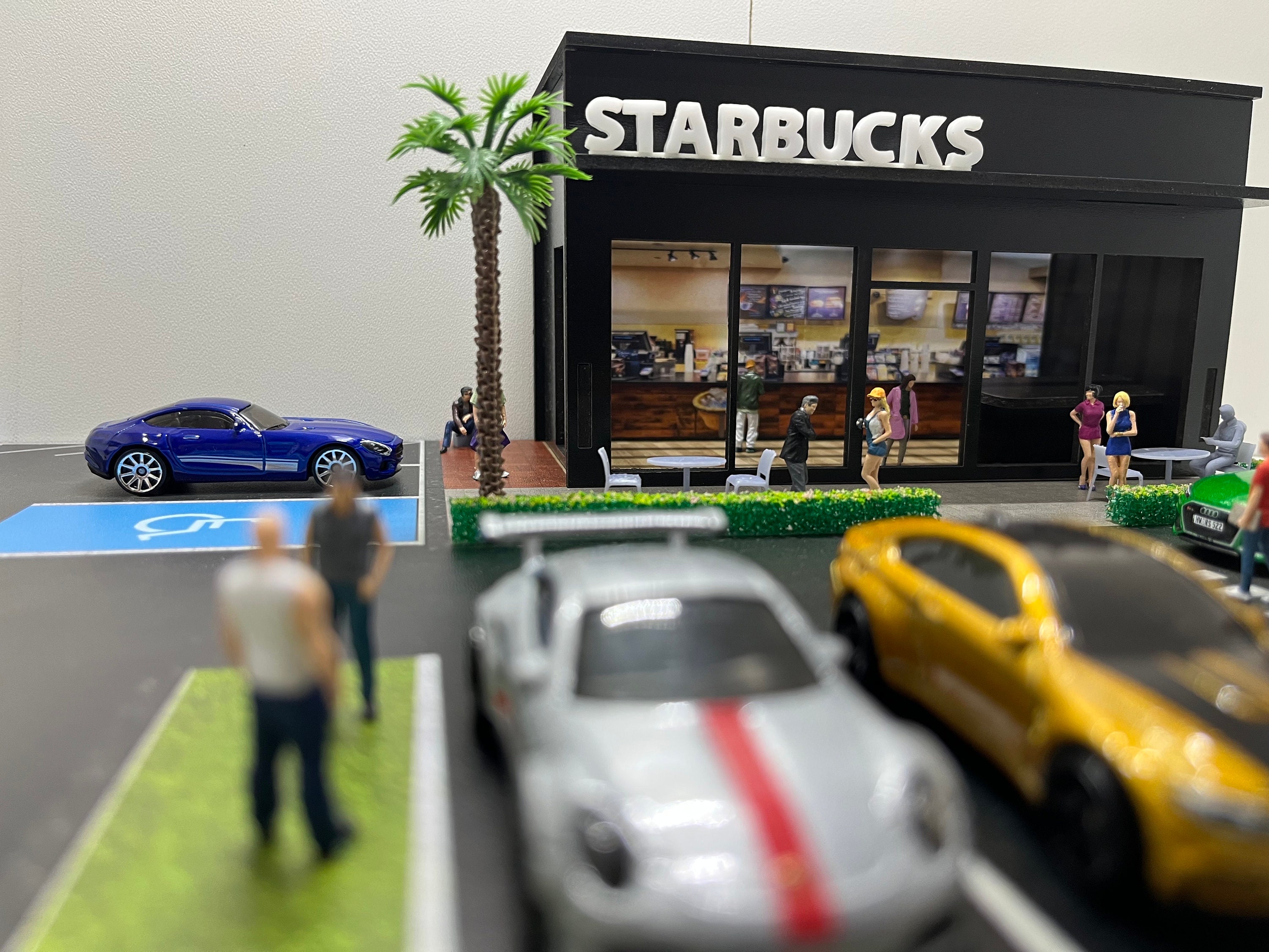 1:64 Scale Starbucks Diorama for Hotwheels Matchbox Minigt Majorette ...