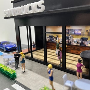 1:64 Scale Starbucks Diorama for Hotwheels Matchbox Minigt Majorette ...