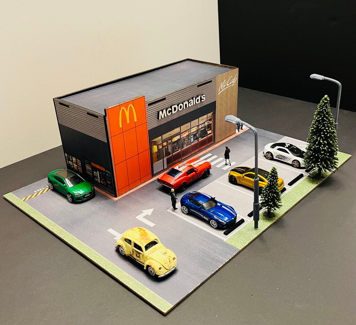 1:64 Scale Mcdonalds Diorama for Hotwheels Matchbox Minigt - Etsy
