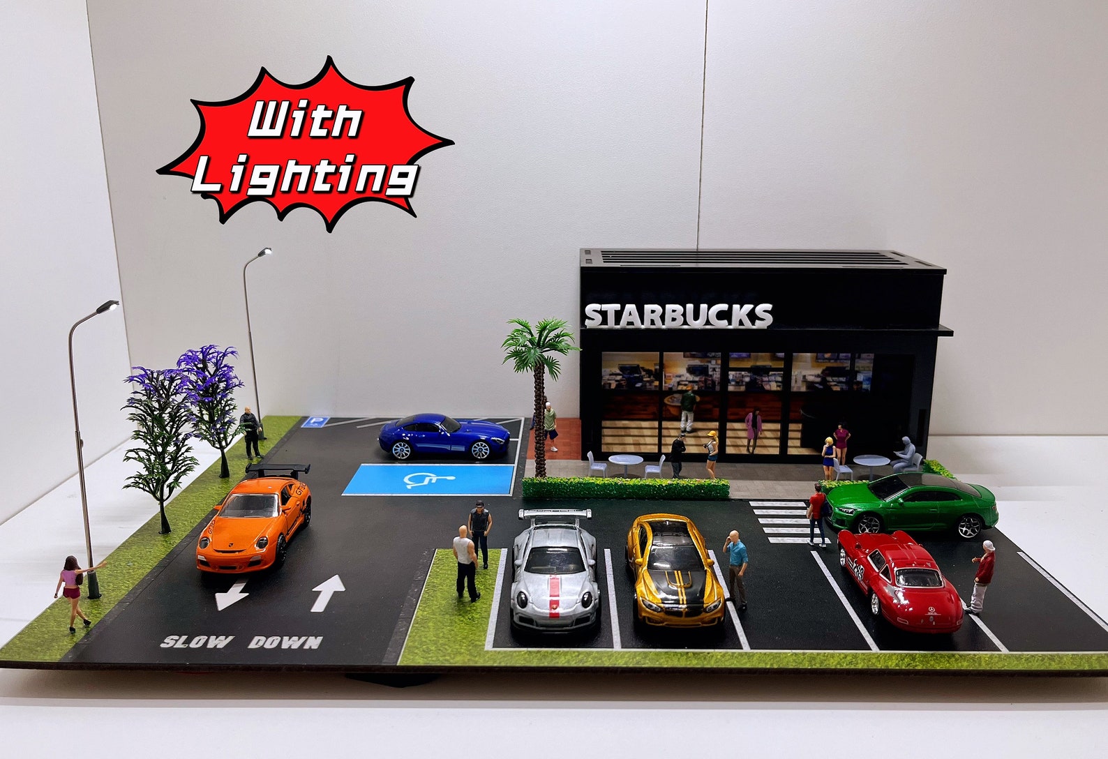 1:64 Scale Starbucks Diorama for Hotwheels Matchbox Minigt Majorette ...