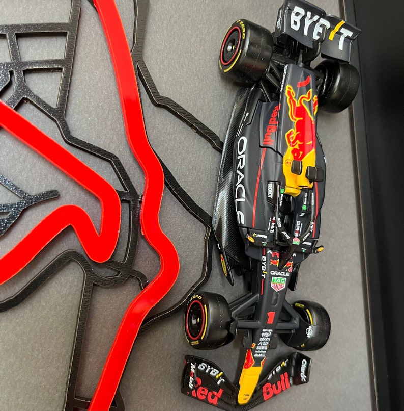 Car Frame 3D Formula 1 Silverstone Map Wall Art Display - Etsy
