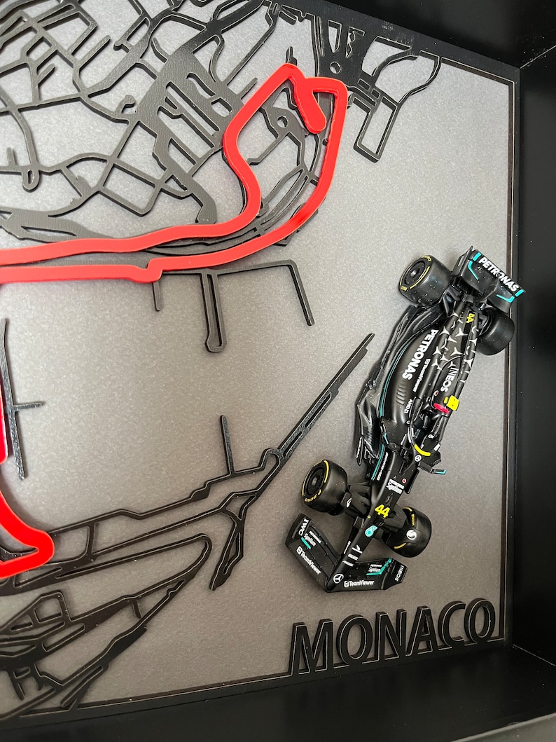 Car Frame 3D Formula 1 Monaco Wall Art Display - Etsy