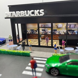 1:64 Scale Starbucks Diorama for Hotwheels Matchbox Minigt Majorette ...