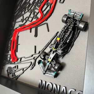 Car Frame 3D Formula 1 Monaco Wall Art Display - Etsy