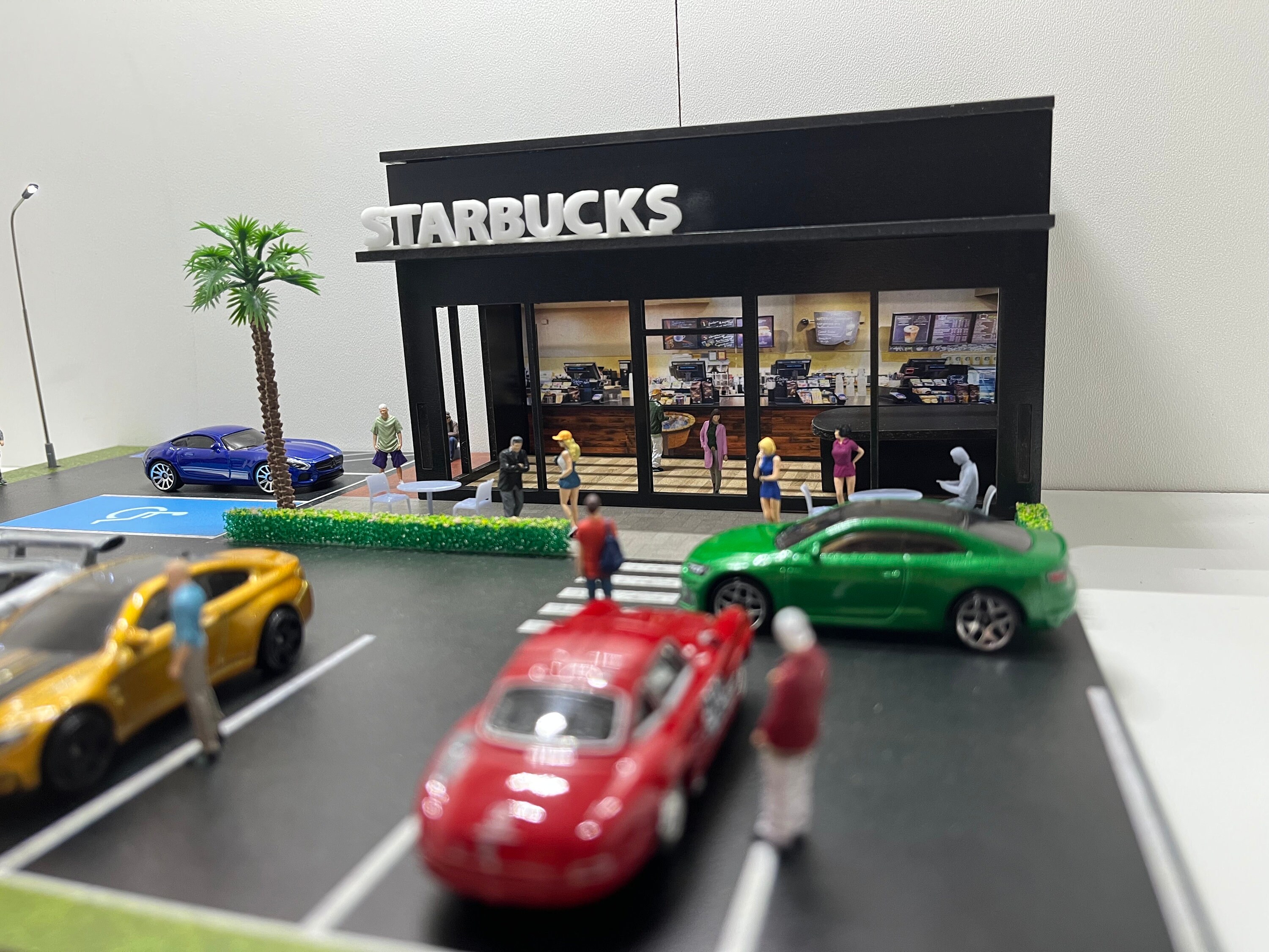 1:64 Scale Starbucks Diorama for Hotwheels Matchbox Minigt Majorette ...