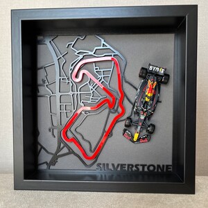 Car Frame 3D Formula 1 Silverstone Map Wall Art Display - Etsy