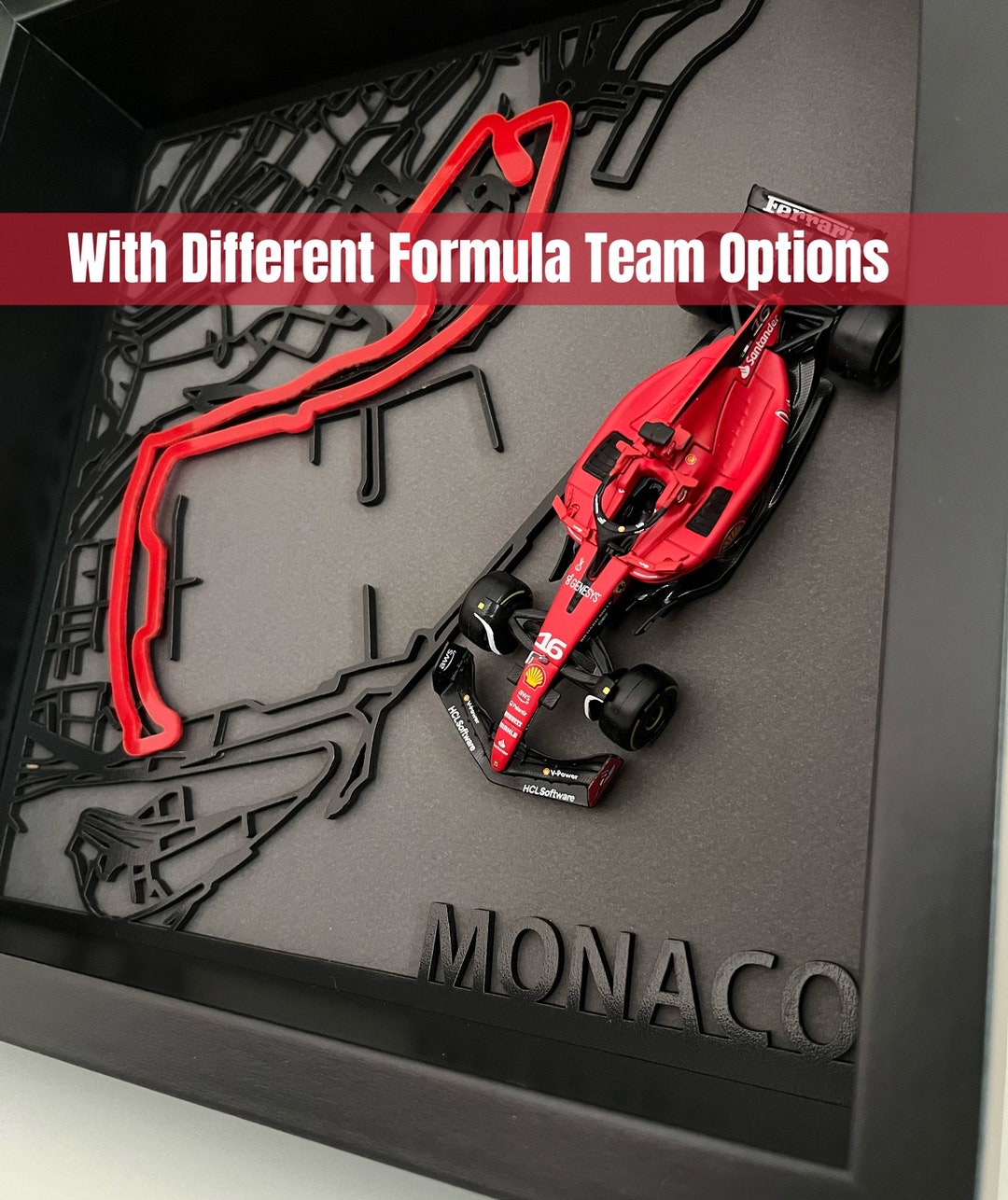 Car Frame 3D Formula 1 Monaco Wall Art Display - Etsy