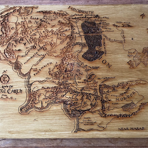 Middle Earth Map - Etsy