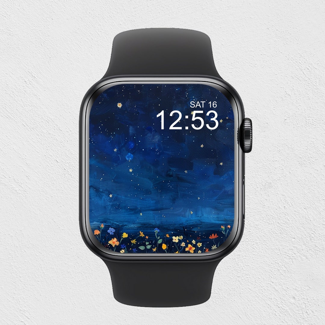 Night Sky Painting Apple Watch Wallpaper | Night Sky Painting Wallpaper ...