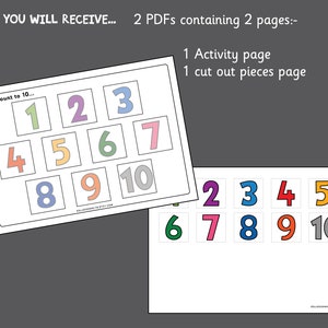 Count to 10 Busy Book Activity 1 10 Busy Binder Activity - Etsy