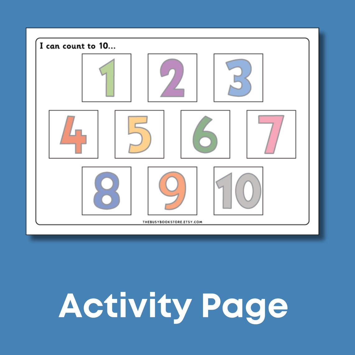 Count to 10 Busy Book Activity, 1 10 Busy Binder Activity, Montessori ...