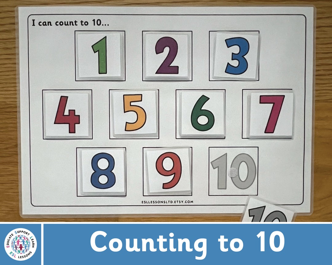 Count to 10 Busy Book Activity, 1 10 Busy Binder Activity, Montessori ...