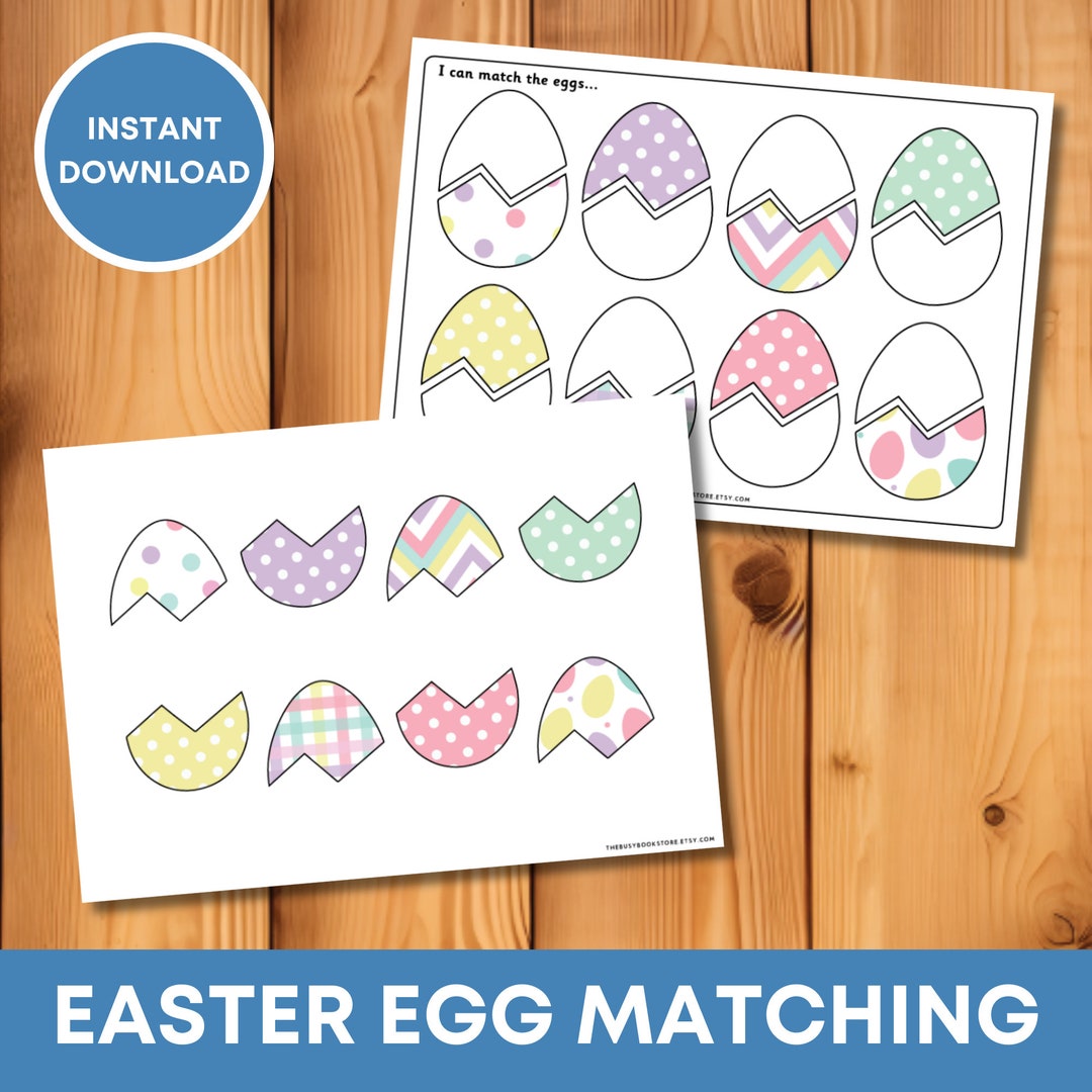 Easter Eggs Matching Game, Easter Busy Binder/busy Book Page ...