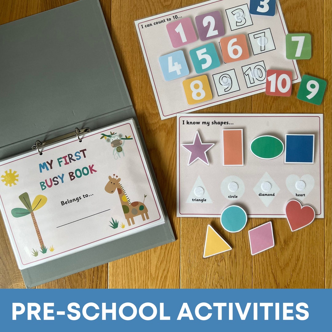 Printable Toddler Activity Pages Educational & Fun Busy Book Early ...