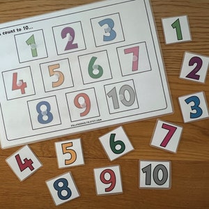 Count to 10 Busy Book Activity 1 10 Busy Binder Activity - Etsy