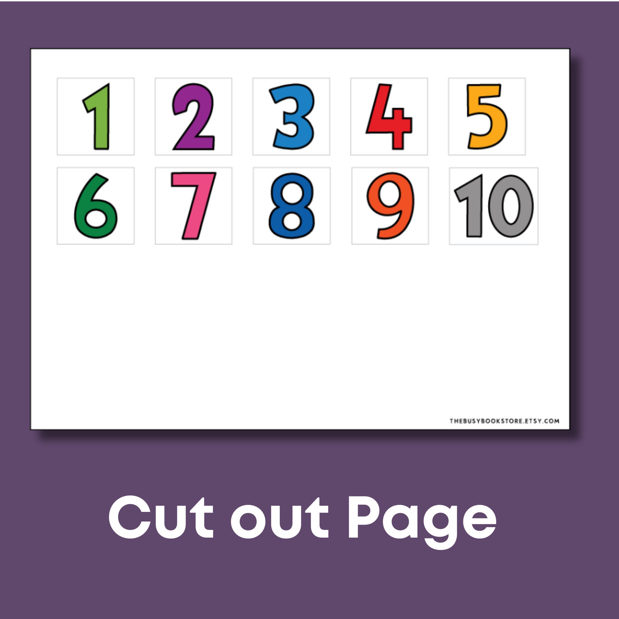 Count to 10 Busy Book Activity, 1 10 Busy Binder Activity, Montessori ...