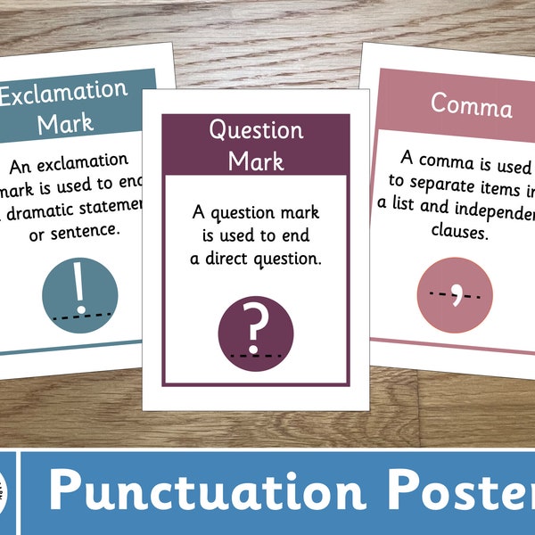 Punctuation Poster - Etsy