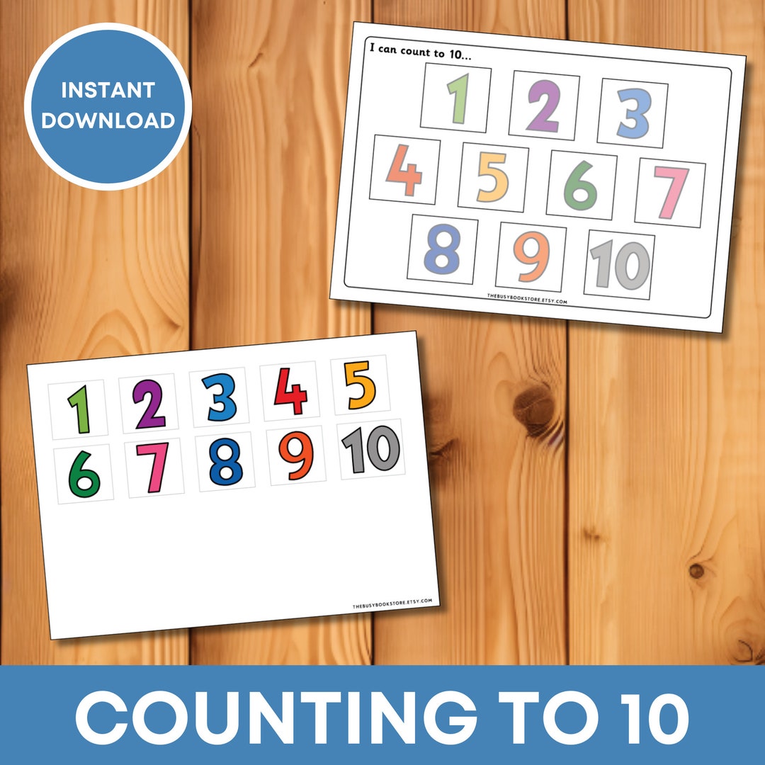 Count to 10 Busy Book Activity, 1 10 Busy Binder Activity, Montessori ...