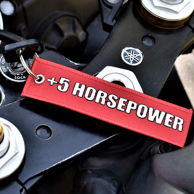 Plus 5 Horsepower Key Tag / Motorcycle Key Tag / Keychain for - Etsy ...