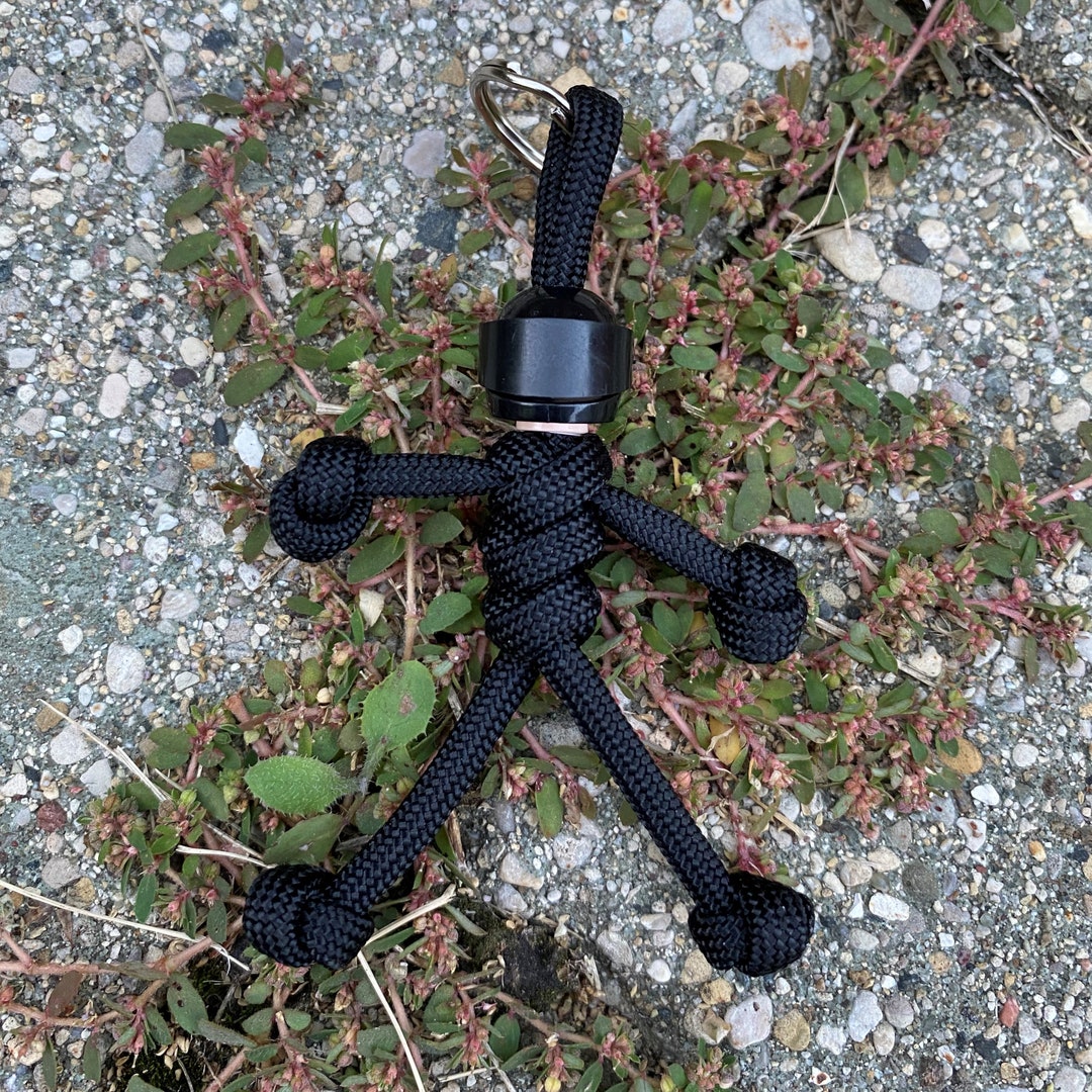 Pararider Keychain / Black / Motorcycle Keychain / Paracord Accessory ...