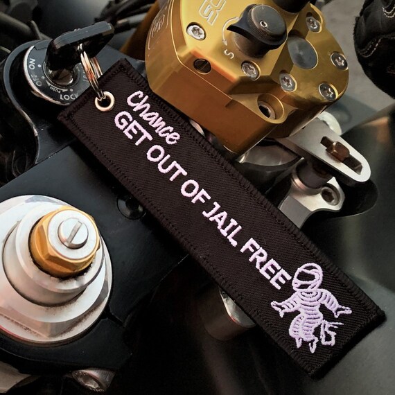 Get Out of Jail Key Tag / Motorcycle Key Tag / Keychain for - Etsy