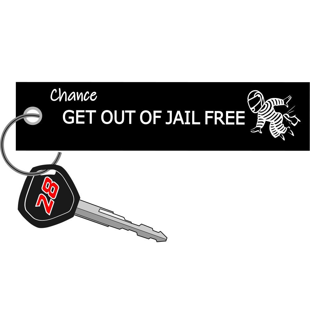 Get Out of Jail Key Tag / Motorcycle Key Tag / Keychain for - Etsy