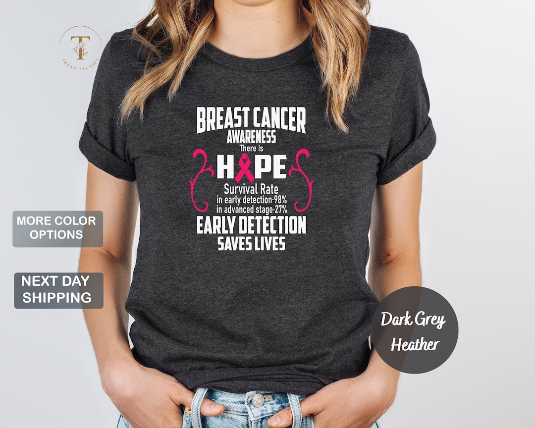 Early Detection Saves Lives Breast Cancer Awareness Shirt Etsy