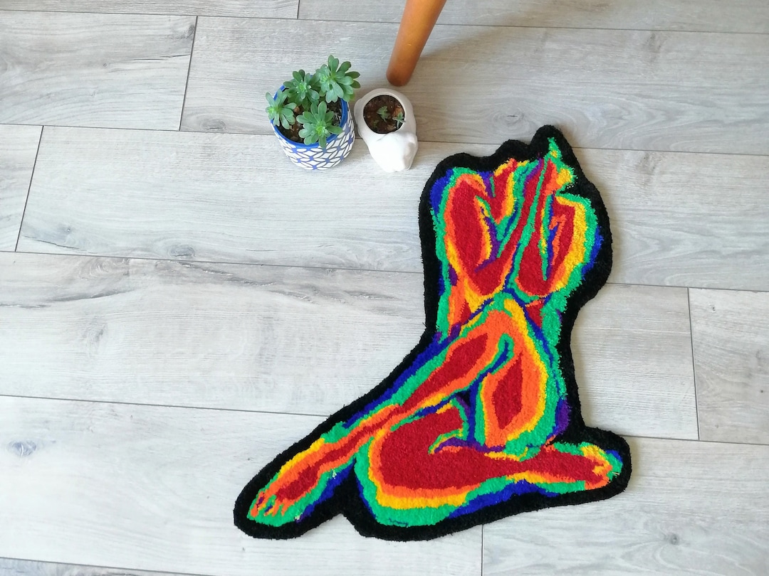 Nude Female Body Infrared Girl Wall Hanging Tufted Rug Decor/hand ...