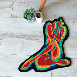 Nude Female Body Infrared Girl Wall Hanging Tufted Rug Decor/hand ...