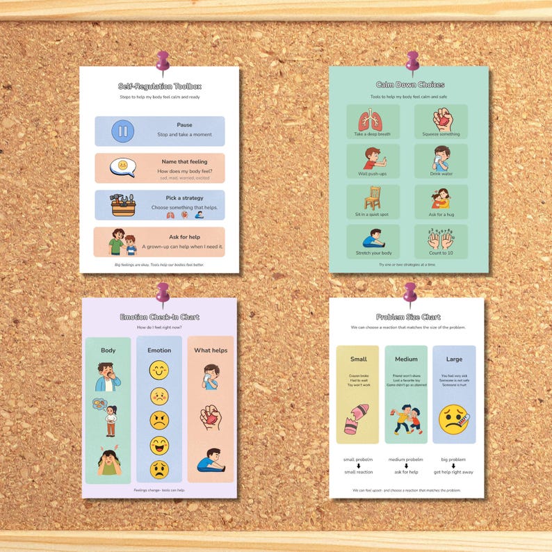 Big Feelings Self-regulation Toolkit for Kids • Printable Emotional ...