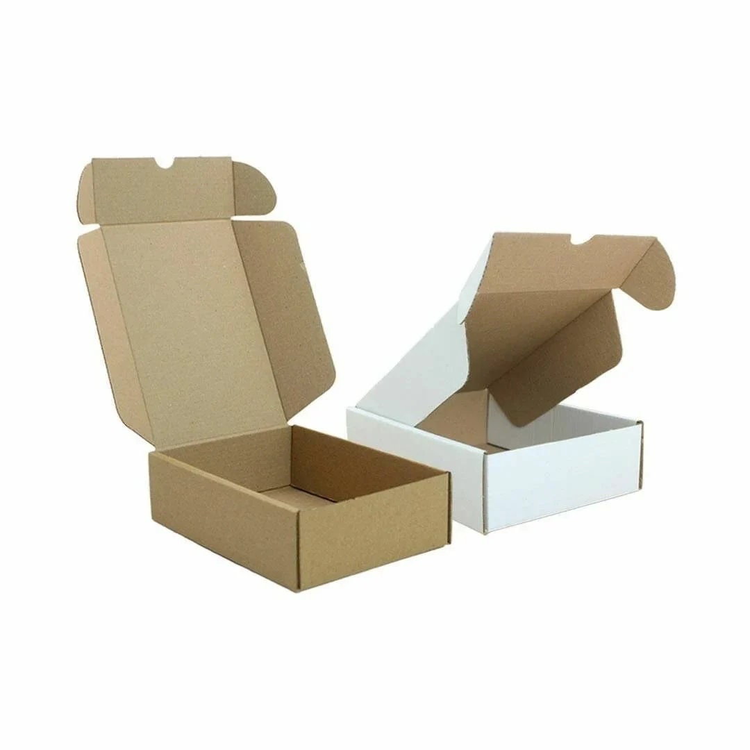 100 White 8x8x3 Cm Kraft Box Small Shipping Locking Gift Box for Soaps ...