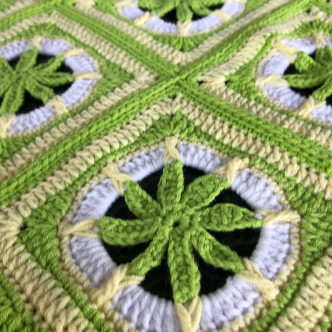 Marijuana Stoner Blanket/ Crochet Custom Made Adult Cannabis Blanket ...