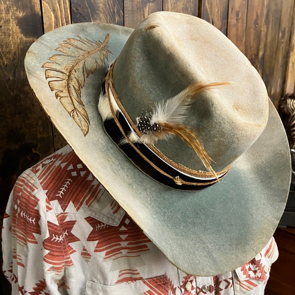 Hand Burned Cowboy - Etsy