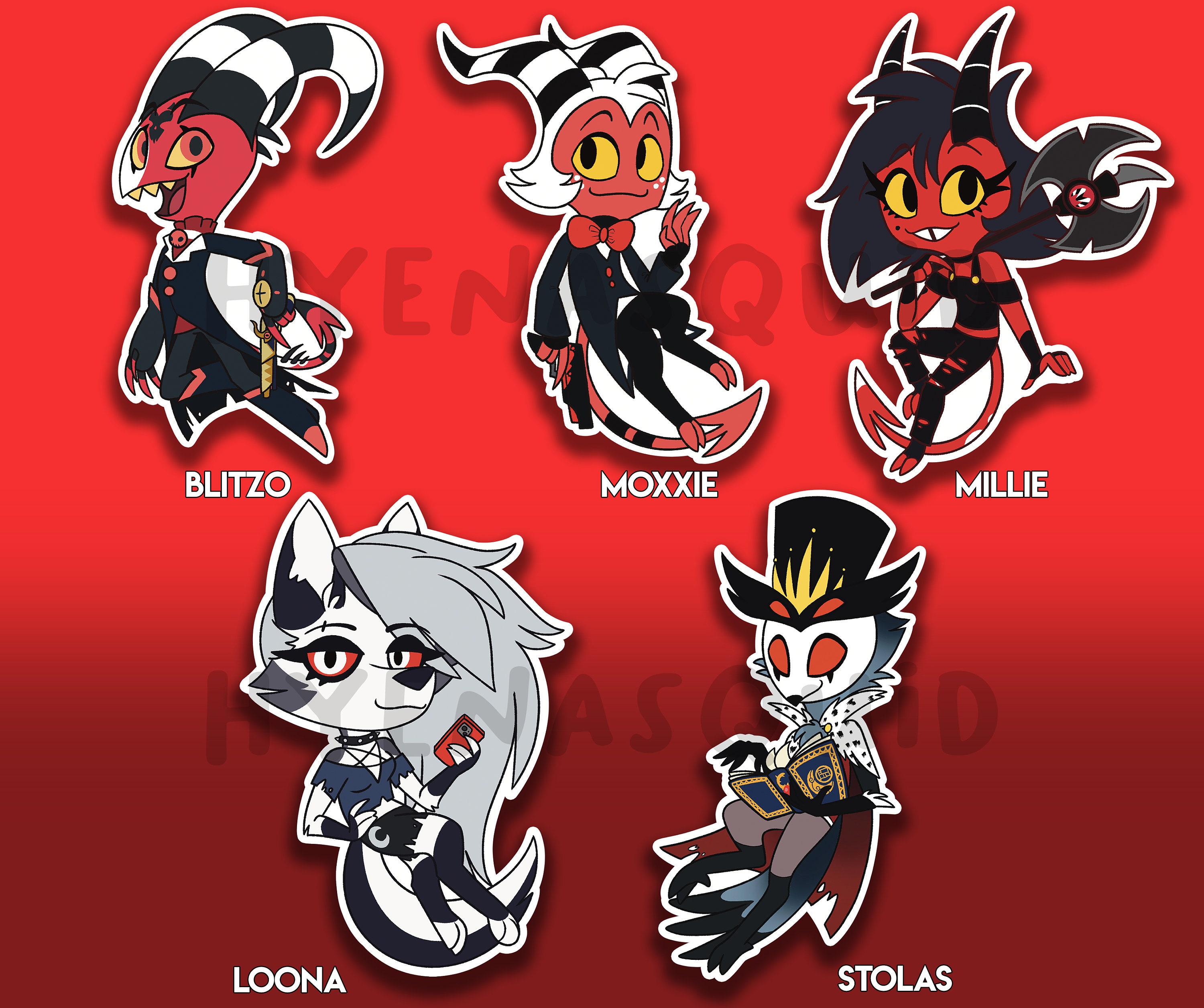 Helluva Boss Chibi Character Stickers - Etsy