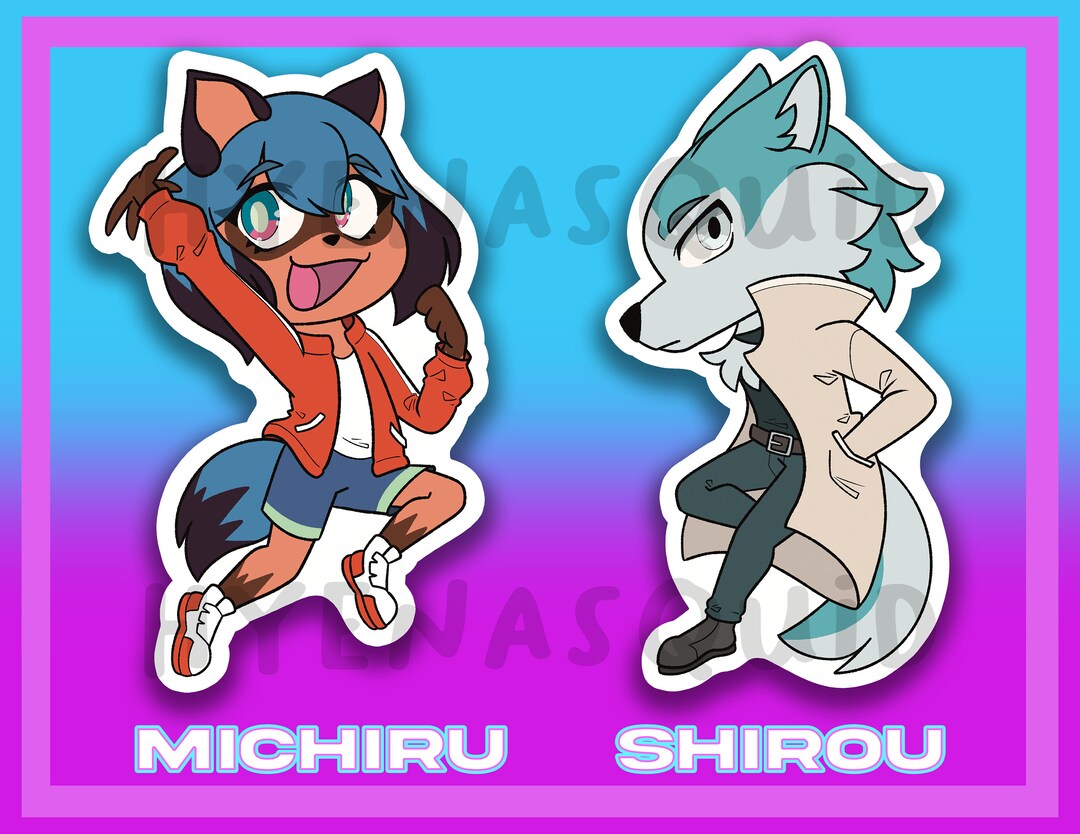 BNA Chibi Michiru & Shirou Stickers - Etsy