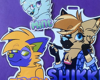 Fursuit/fursona Badge read Description - Etsy