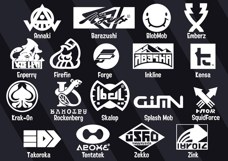 Splatoon Brand Logo Vinyls - Etsy