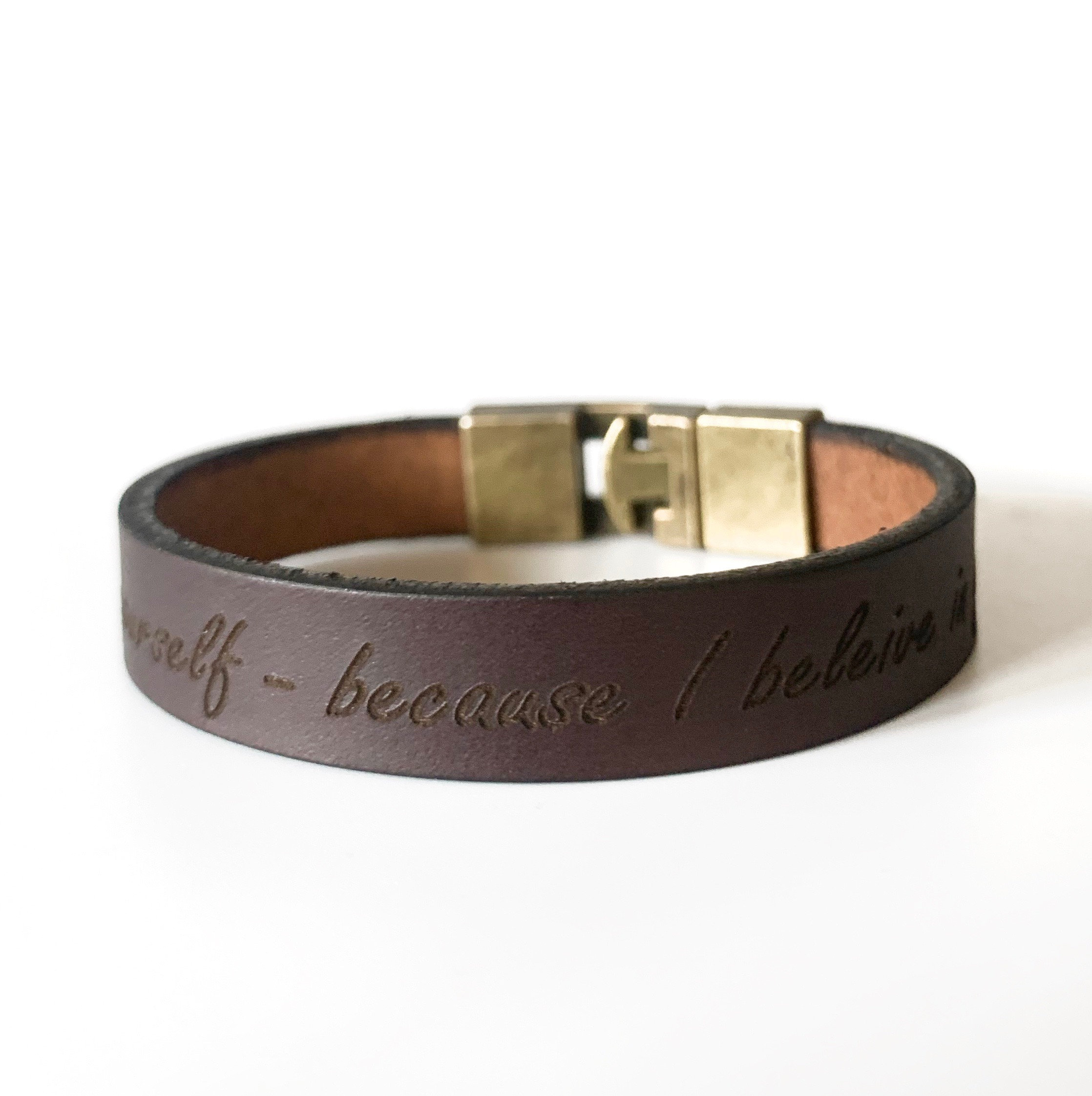 Personalized Engraved Leather Bracelet, Anniversary Gift, Unisex ...