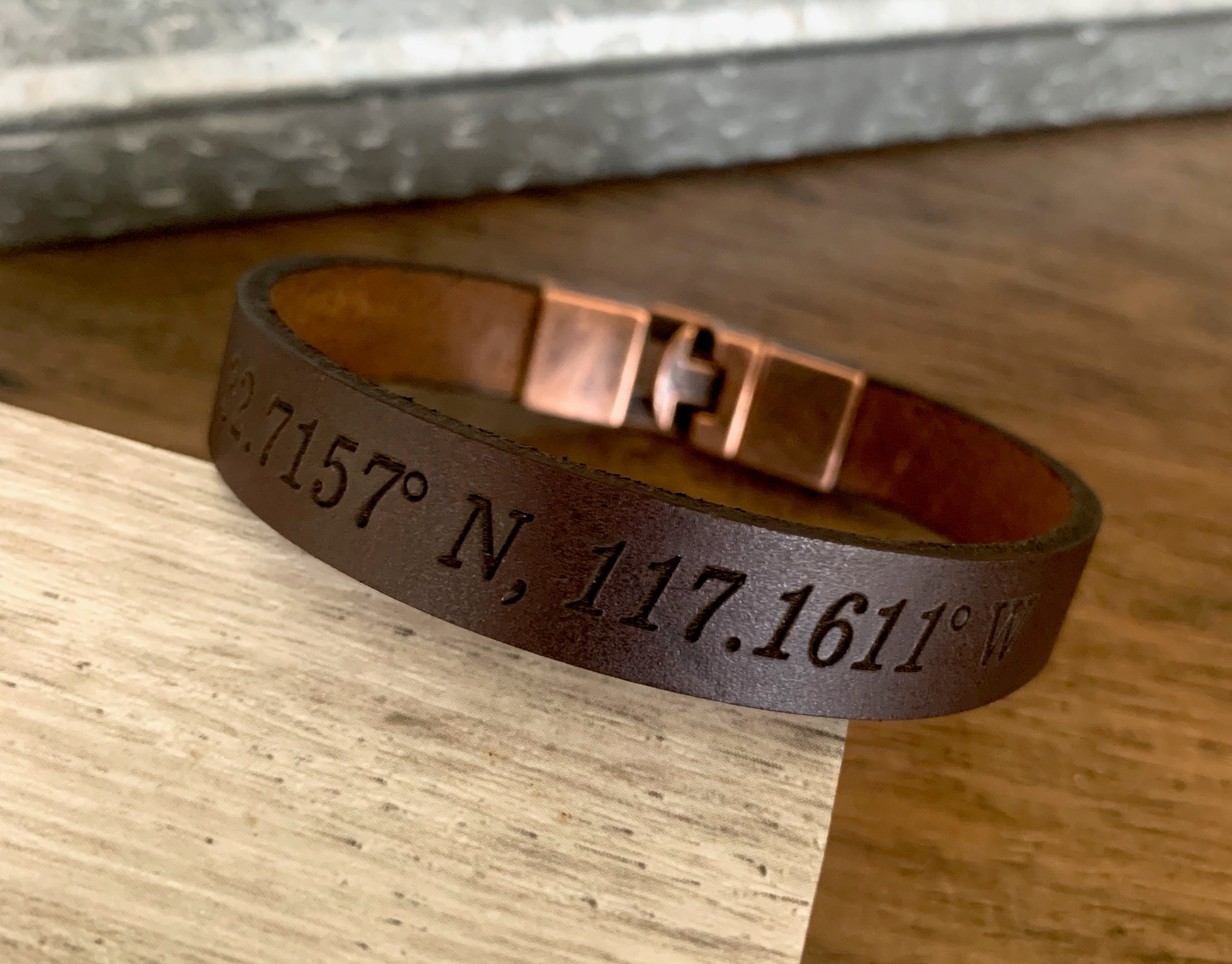 Personalized Pet Memorial Leather Bracelet, Copper Clasp, Dog Loss Gift ...