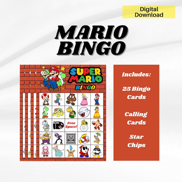 Mario Printables - Etsy