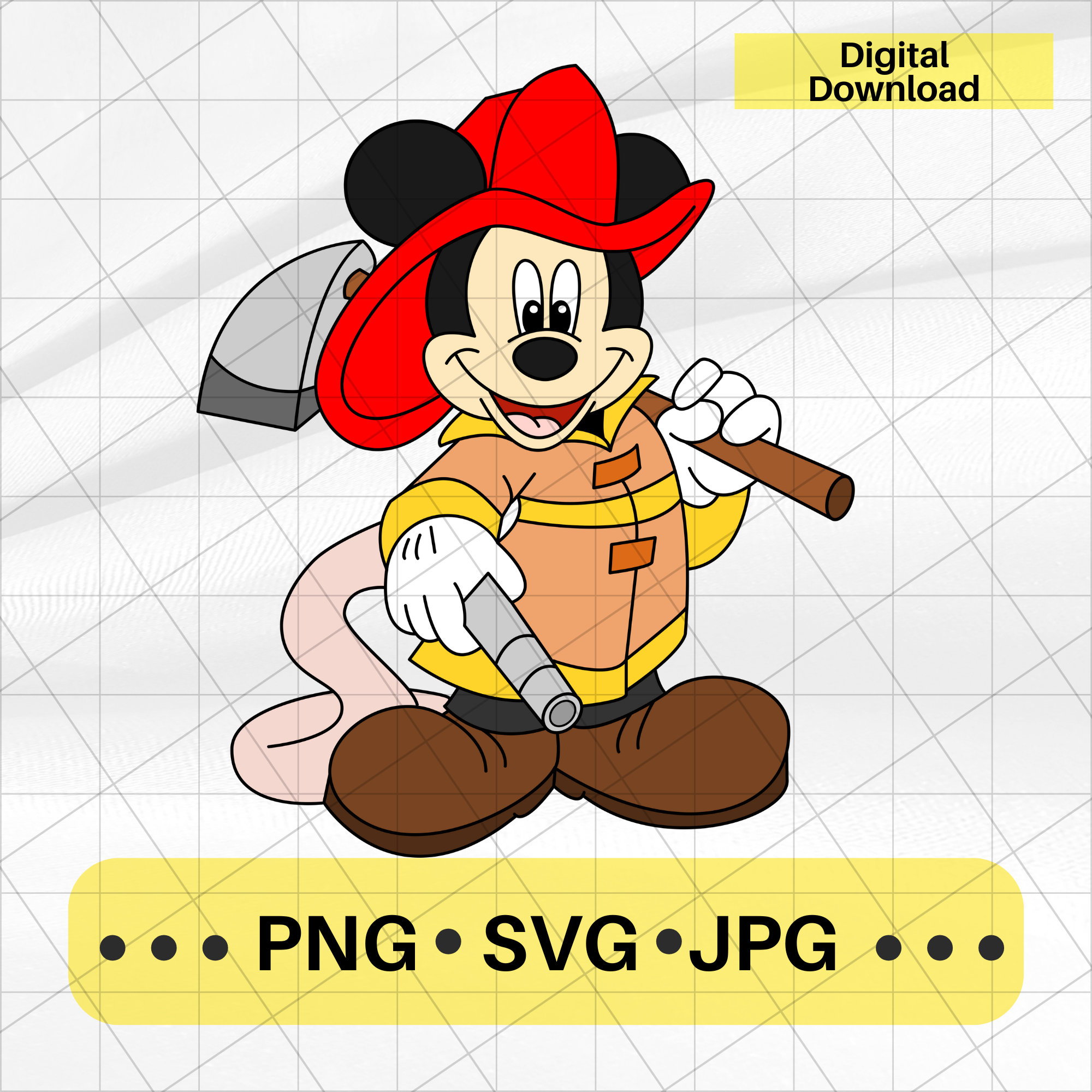 Fireman Mouse PNG, Firefighter Mouse Image , Firefighter Mouse Cut File ...
