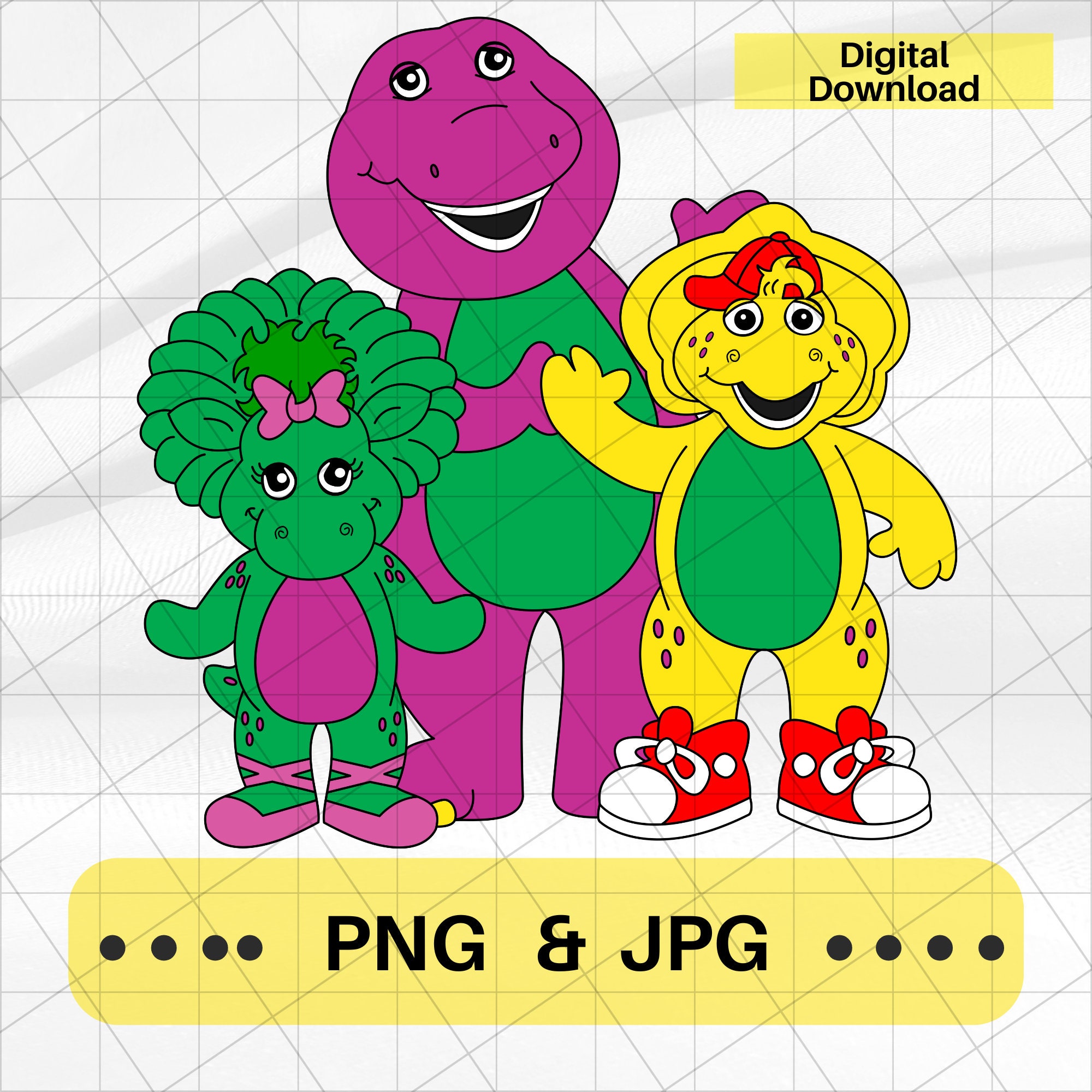 Purple Dinosaur PNG, Barny Image , Purple Dinosaur and Friends PNG - Etsy