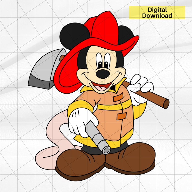 Fireman Mouse PNG, Firefighter Mouse Image , Firefighter Mouse Cut File ...