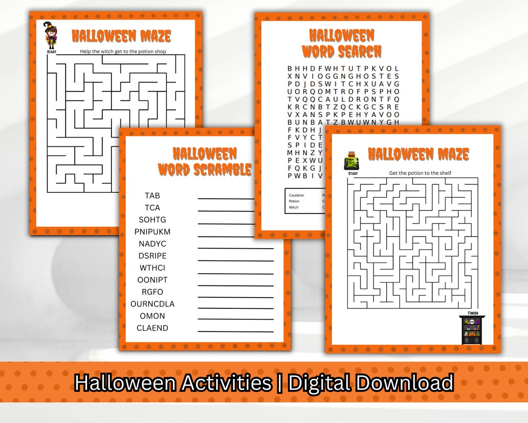 Halloween Activity, Halloween Printable Word Search, Halloween Word ...