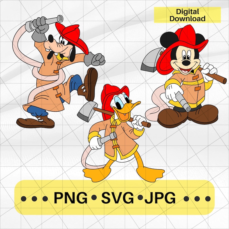 Fireman Mouse and Friends PNG, Firefighter Mouse and Friends Image ...