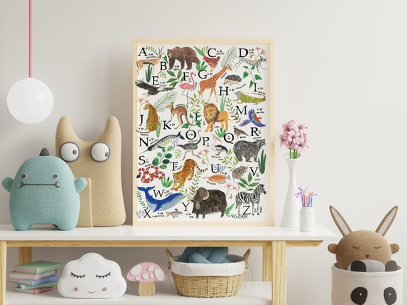 Zoo Alphabet Poster Kindergarten Poster Preschool - Etsy