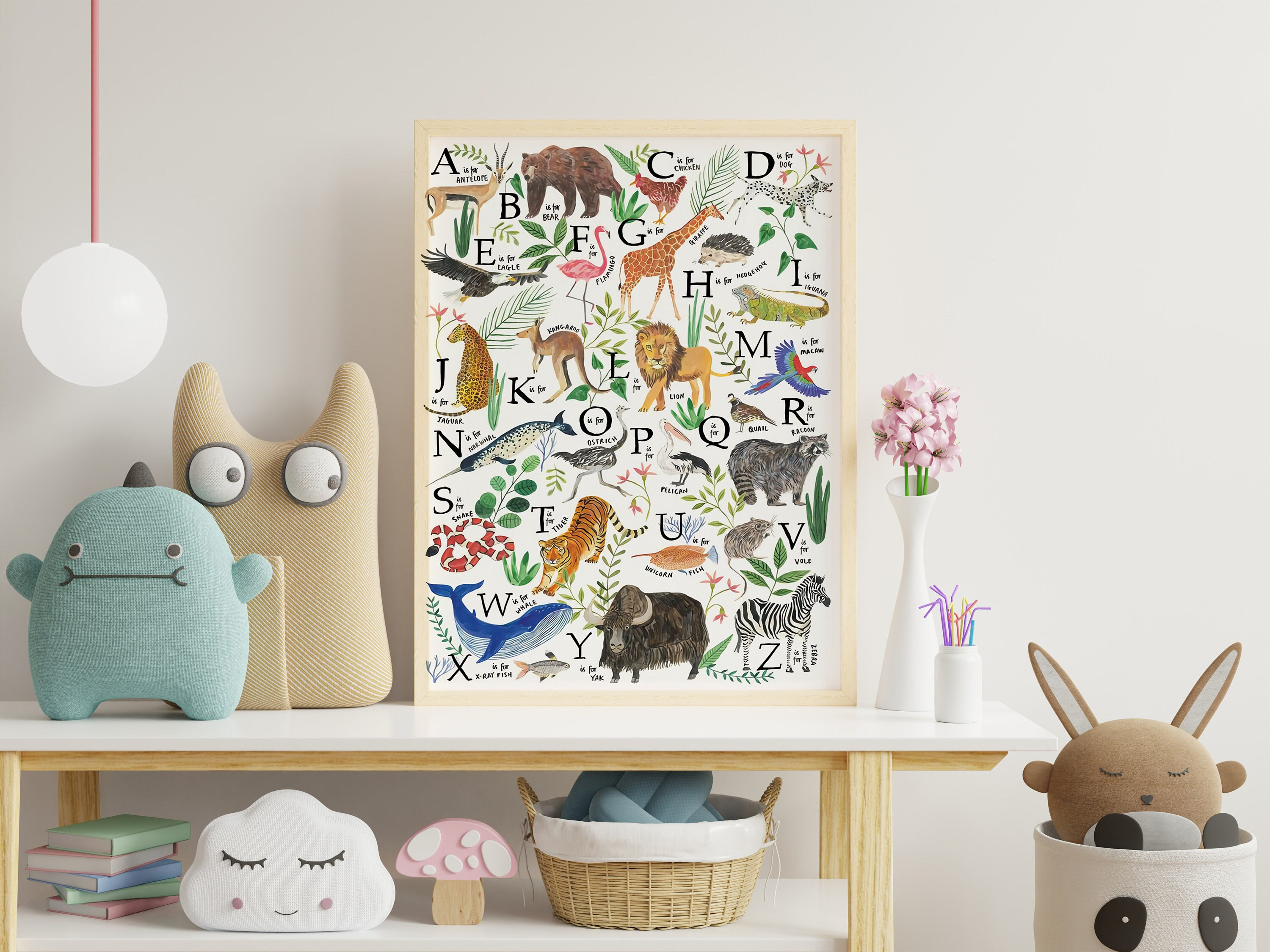 Zoo Alphabet Poster Kindergarten Poster Preschool Printable Educational ...