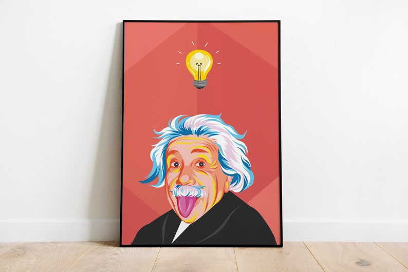 Albert Einstein Poster Scientists Poster Celebrity Print - Etsy