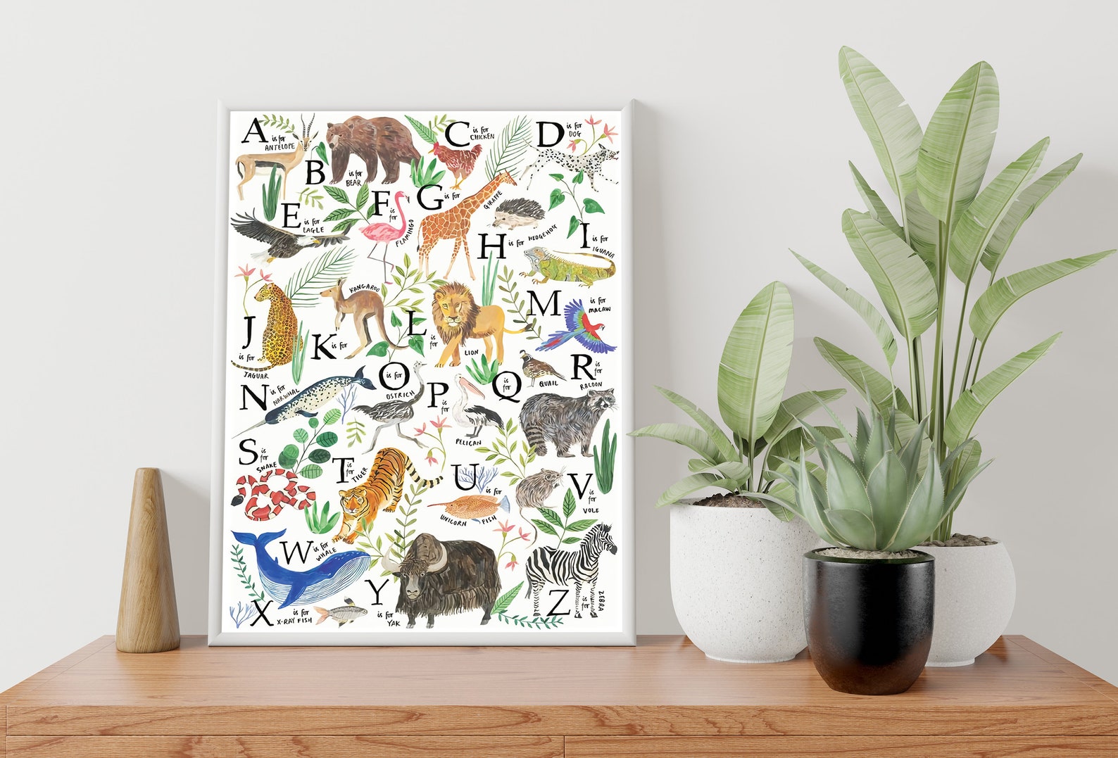Zoo Alphabet Poster Kindergarten Poster Preschool Printable Educational ...
