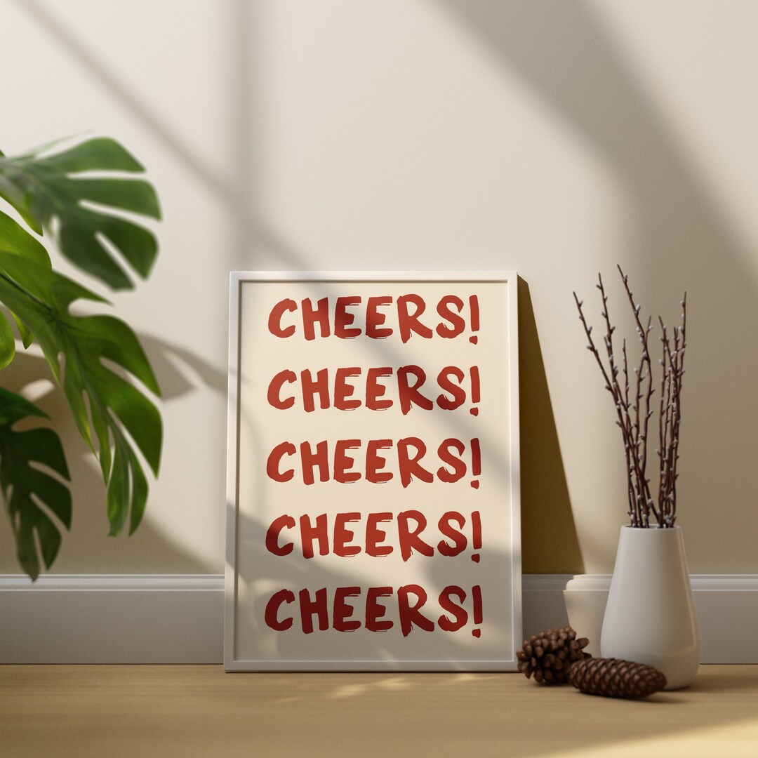 Cheers! Cheers! | Poster Art | Vintage Poster | Retro Poster | Room ...